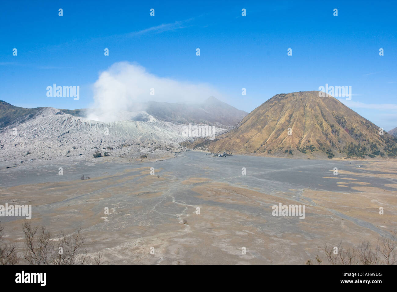 Smoke Erupting from Gunung Bromo or Mount Bromo Java Indonesia Stock ...