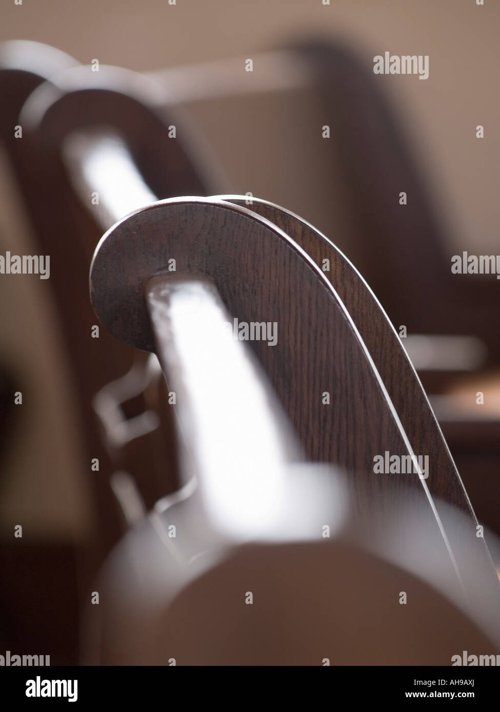 Pews or benches seats in a historic Jewish Synagogue in Tucson Arizona ...