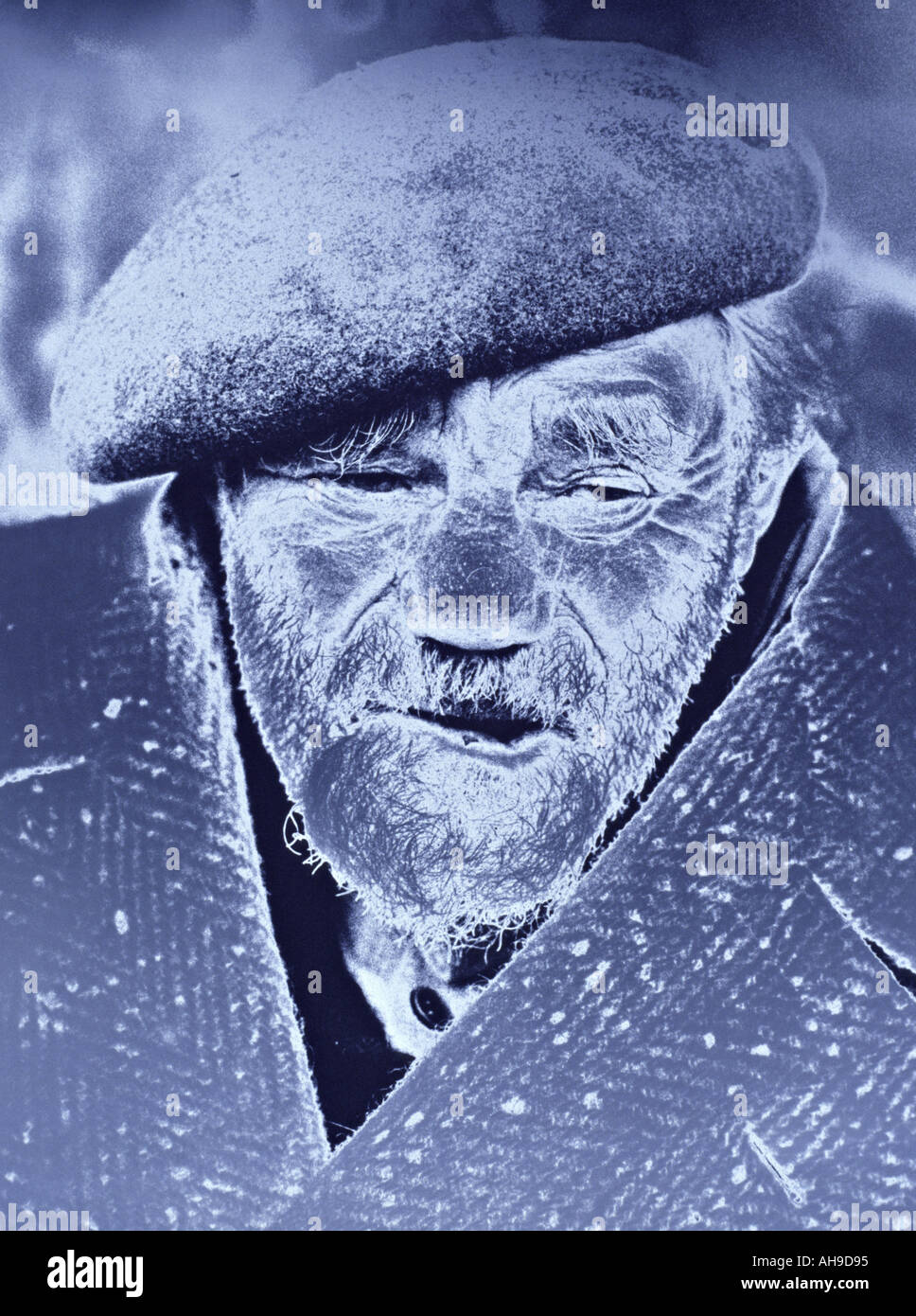 portrait of a homeless old man Stock Photo - Alamy