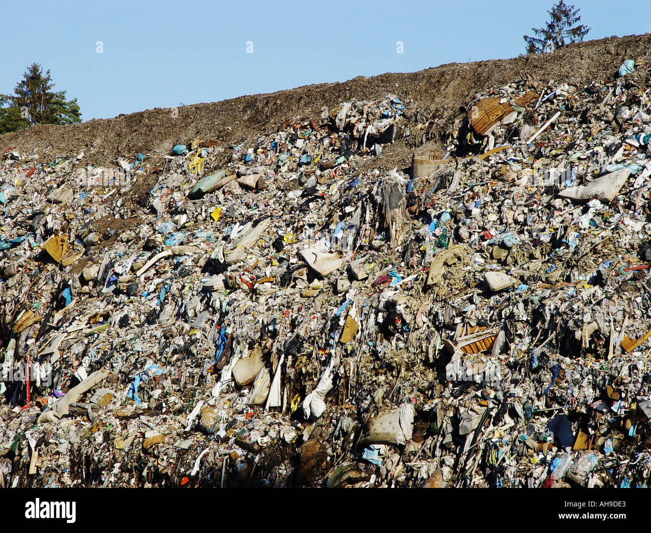 Impressions of a recycling of waste plant and a garbage depot Stock ...