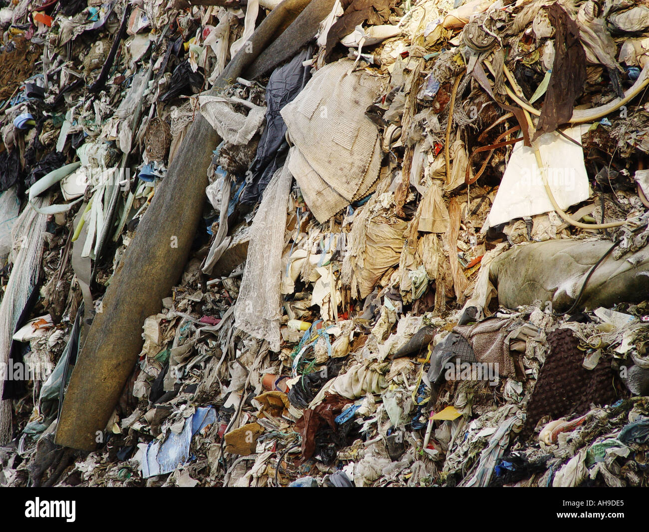 Impressions of a recycling of waste plant and a garbage depot Stock ...