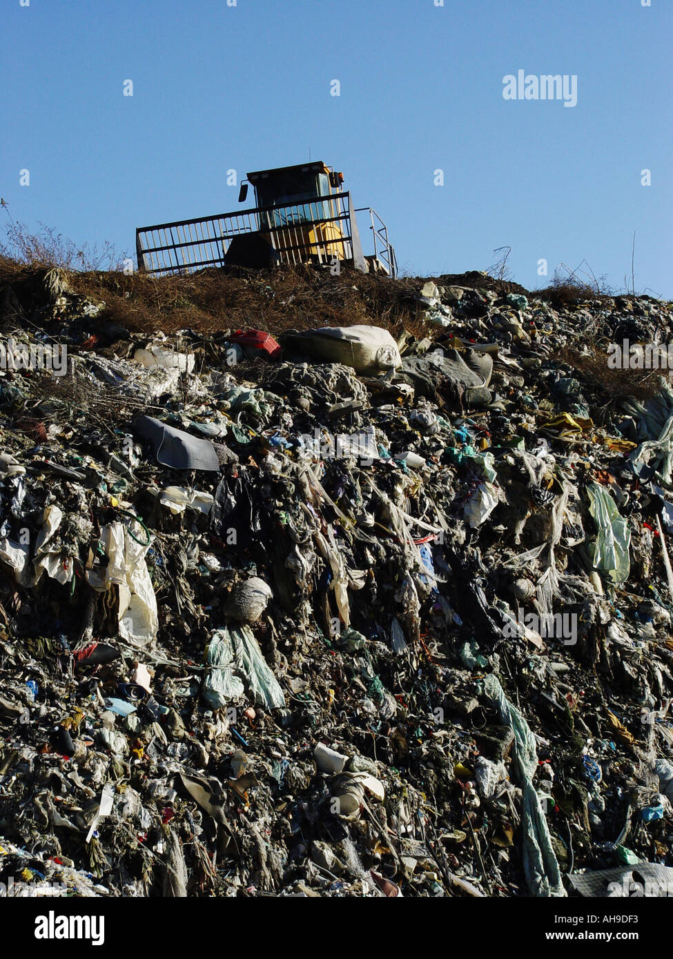 Impressions of a recycling of waste plant and a garbage depot Stock ...
