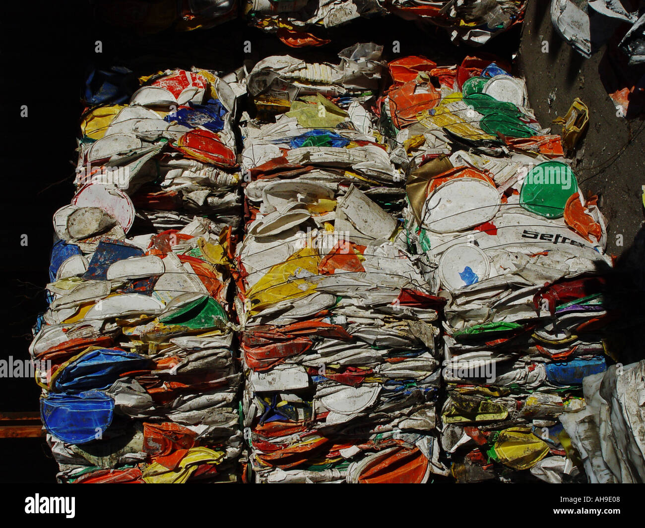 Impressions of a recycling of waste plant and a garbage depot Stock ...