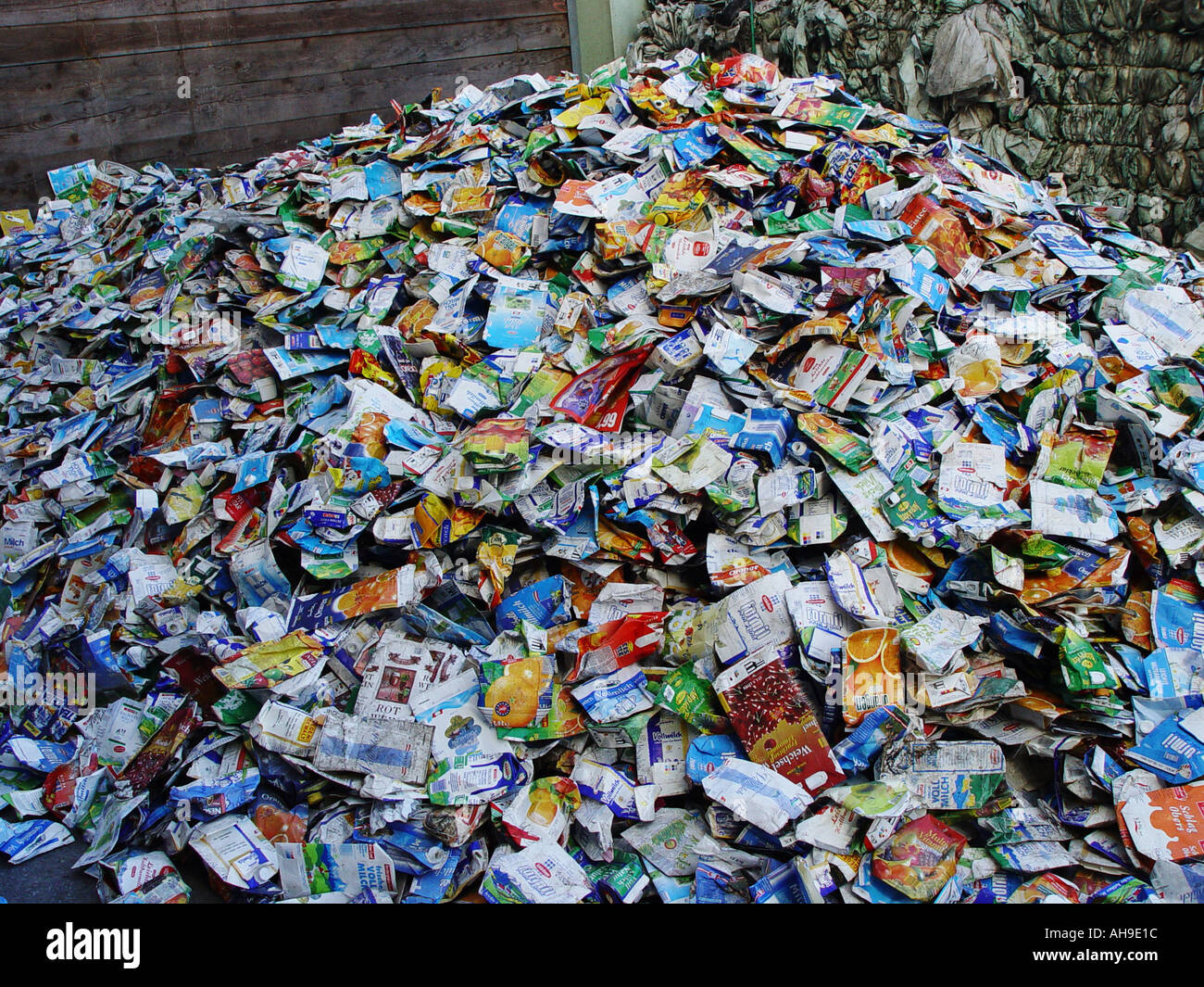 Impressions of a recycling of waste plant and a garbage depot Stock ...