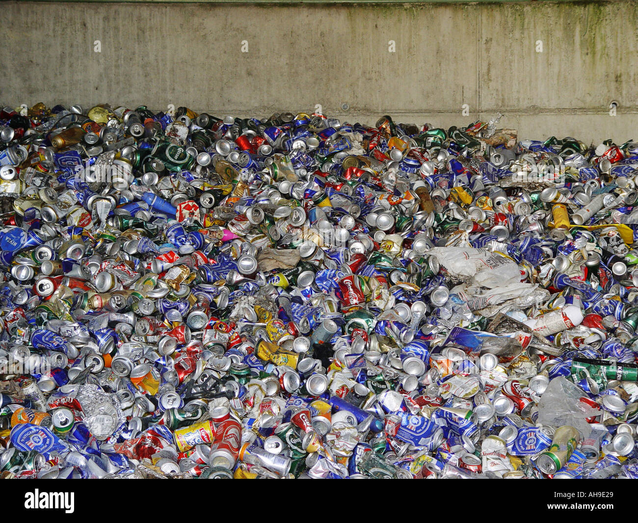 Impressions of a recycling of waste plant and a garbage depot Stock ...