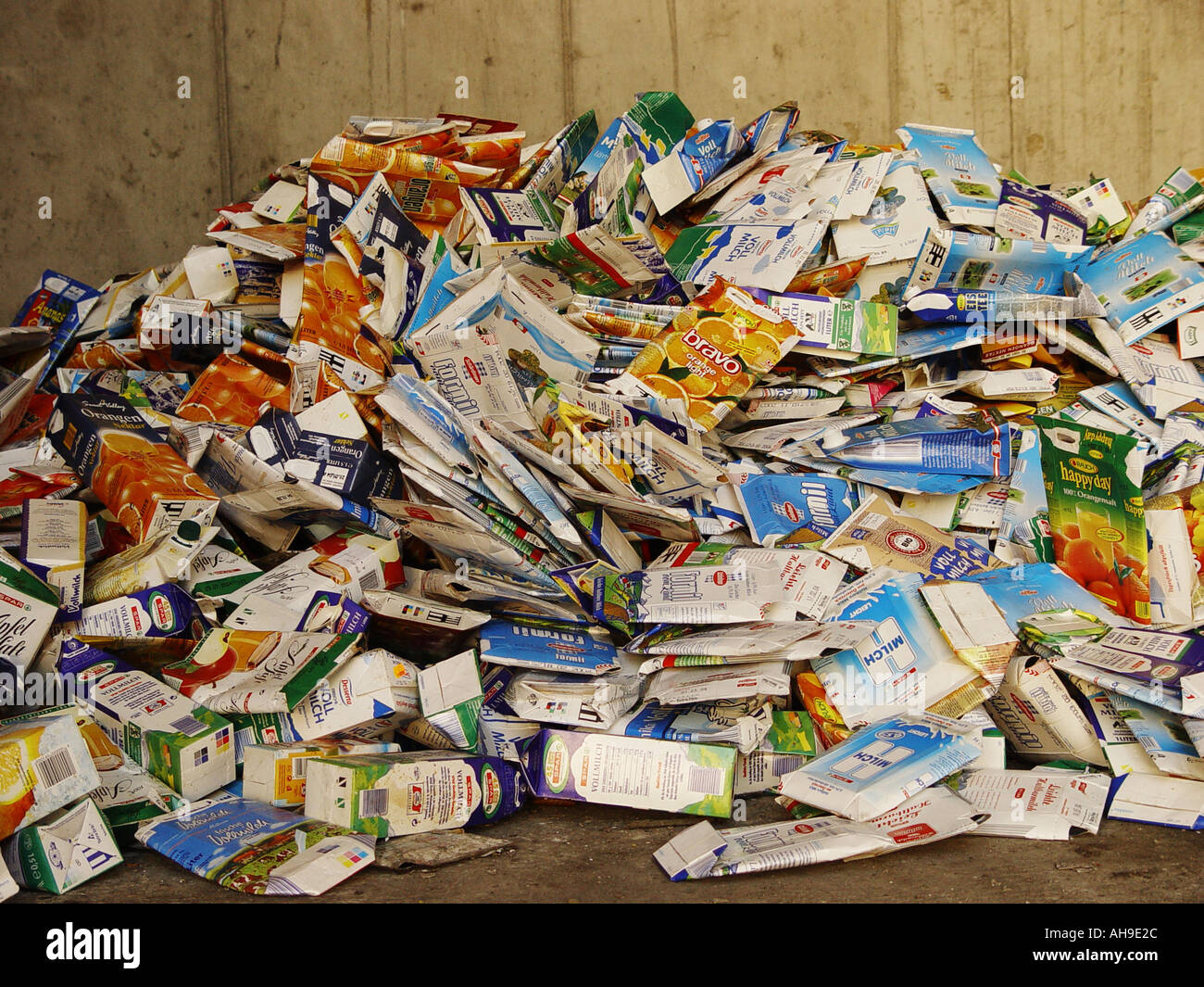 Impressions of a recycling of waste plant and a garbage depot Stock ...