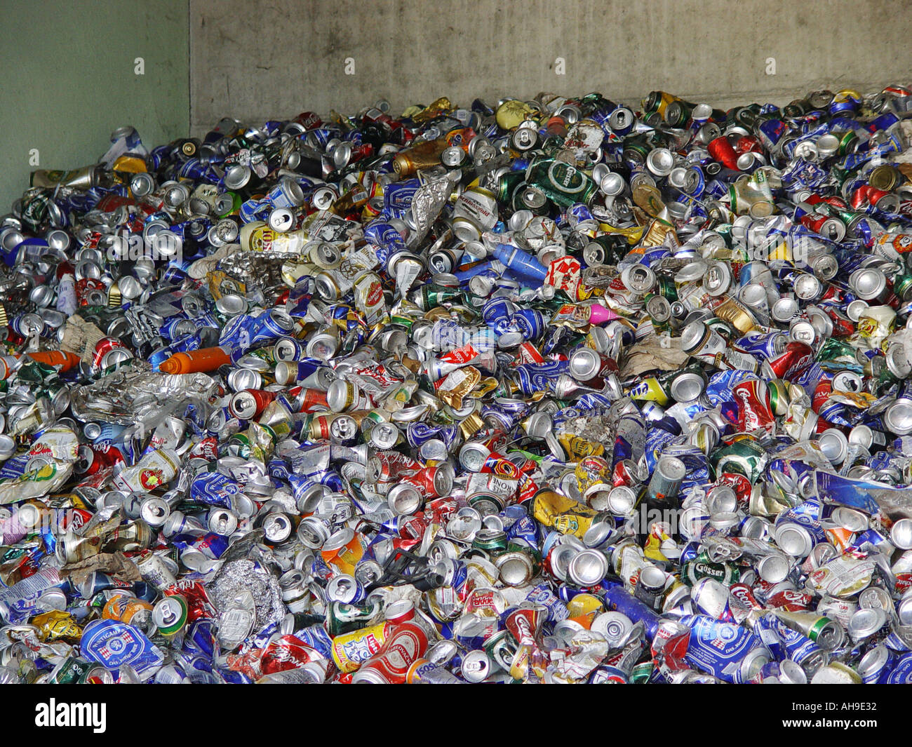 Impressions of a recycling of waste plant and a garbage depot Stock ...