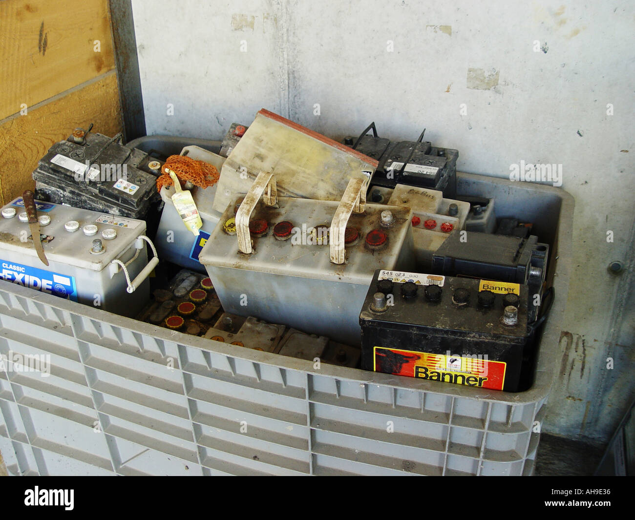 Impressions of a recycling of waste plant and a garbage depot Stock ...