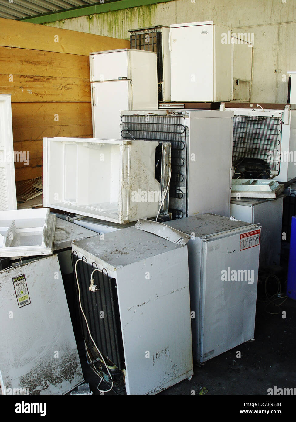 Impressions of a recycling of waste plant and a garbage depot Stock ...