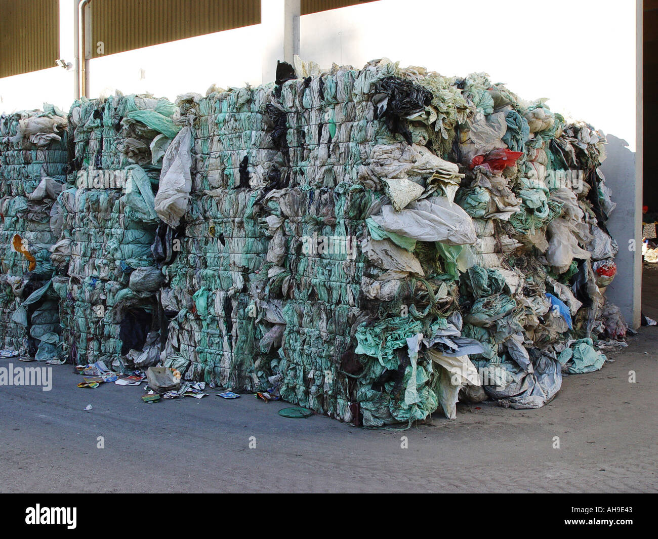 Impressions of a recycling of waste plant and a garbage depot Stock ...