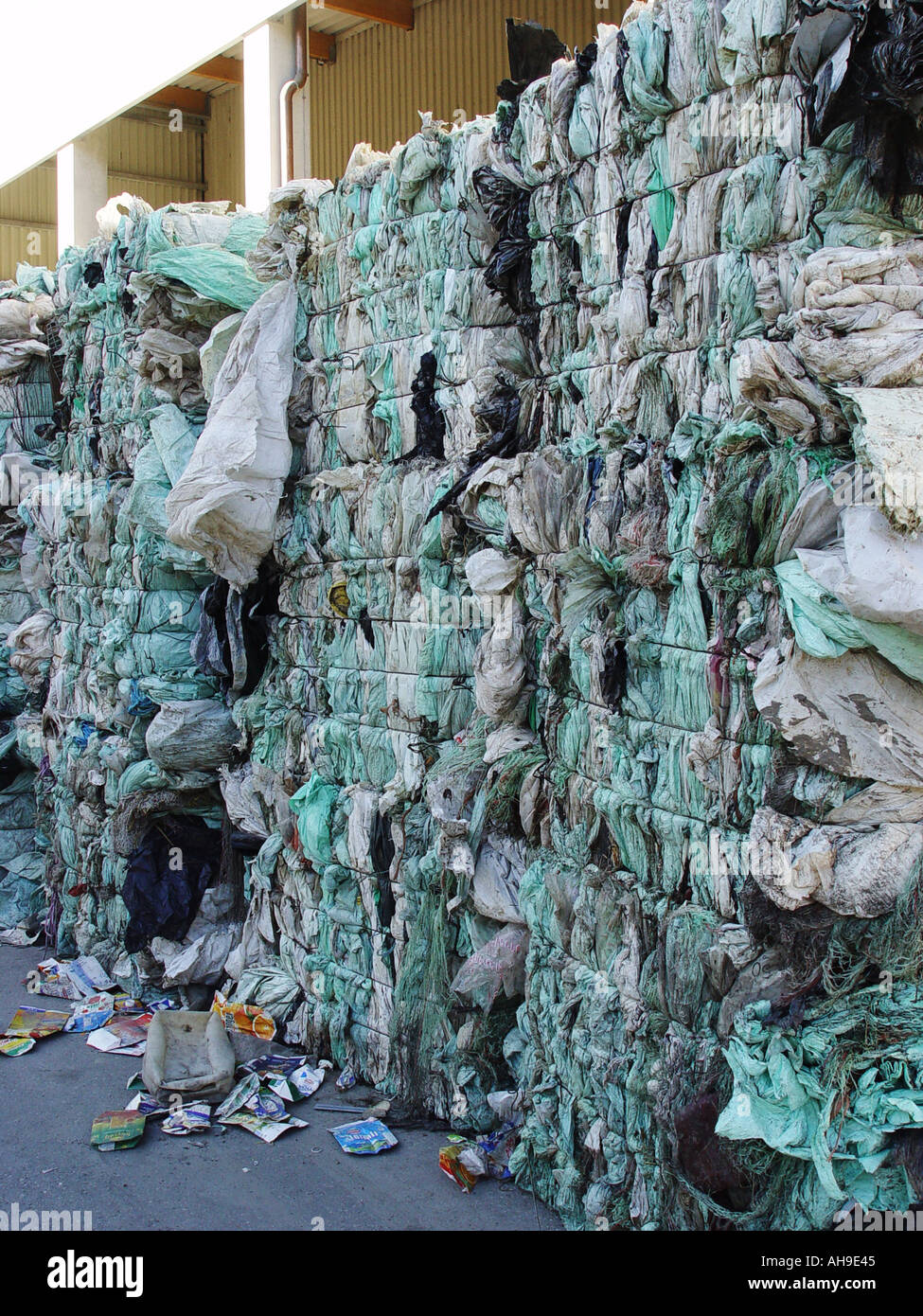 Impressions of a recycling of waste plant and a garbage depot Stock ...