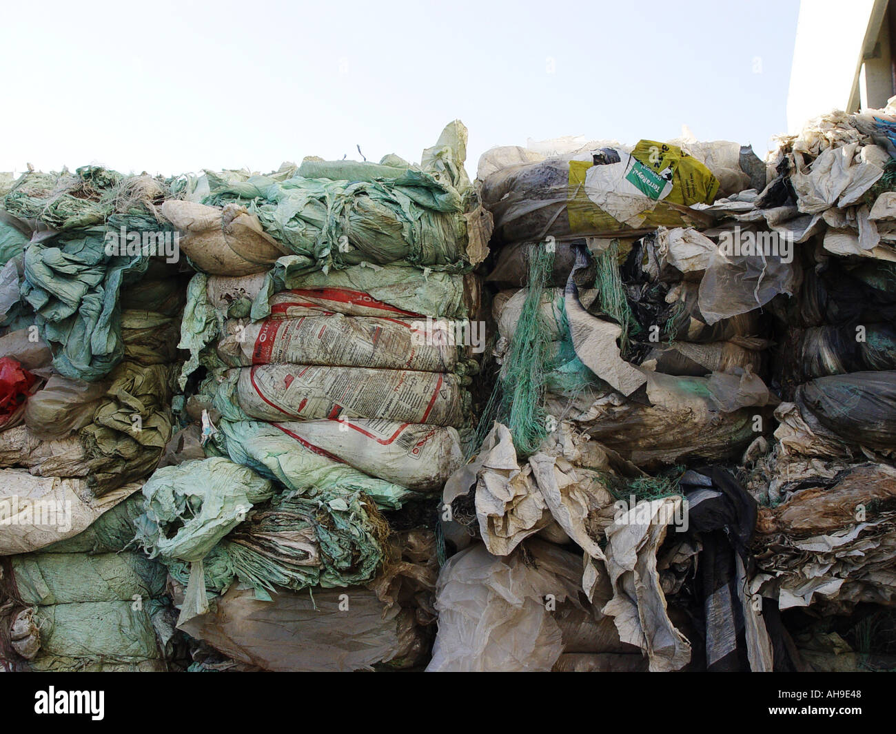Impressions of a recycling of waste plant and a garbage depot Stock ...
