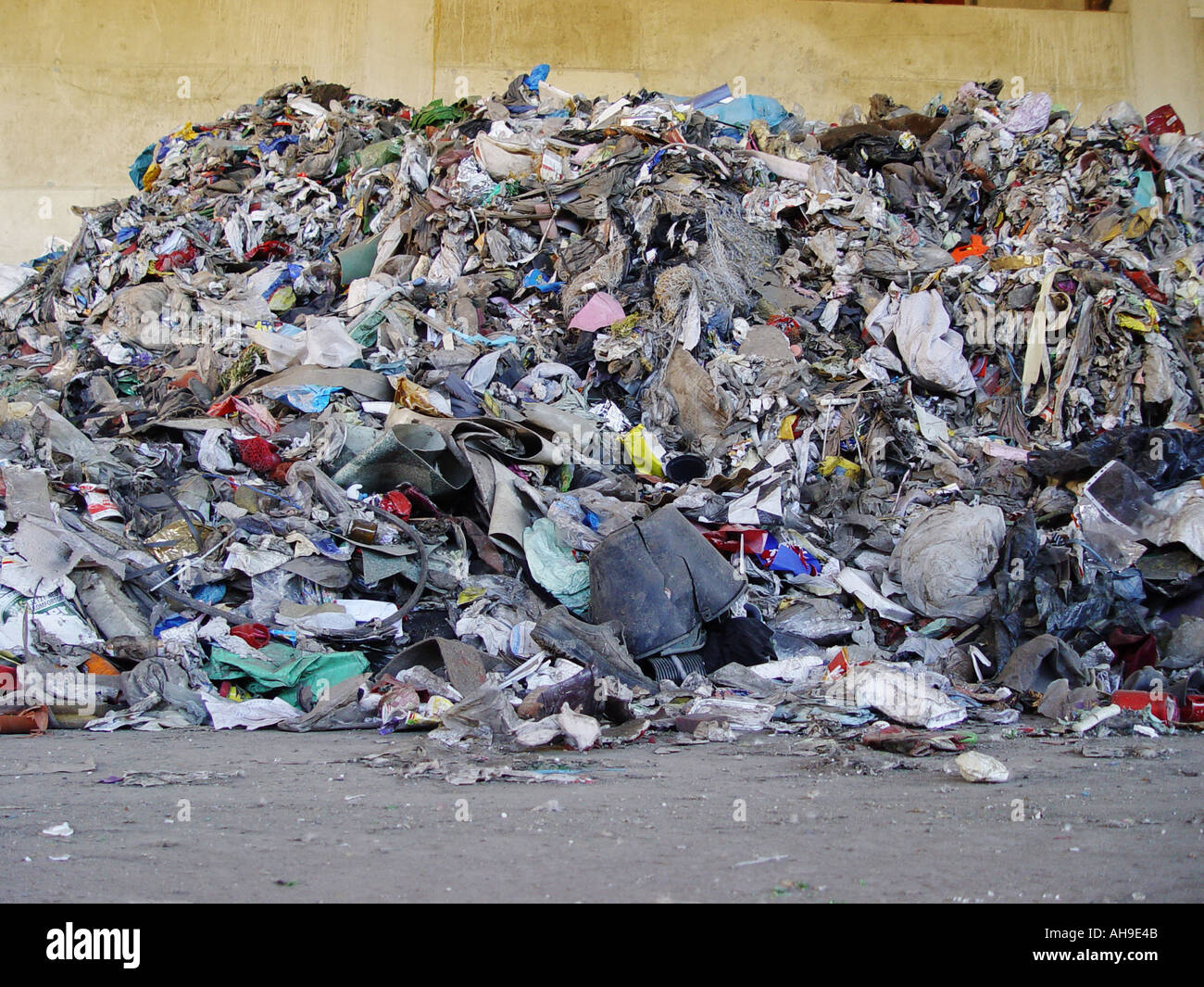 Impressions of a recycling of waste plant and a garbage depot Stock ...