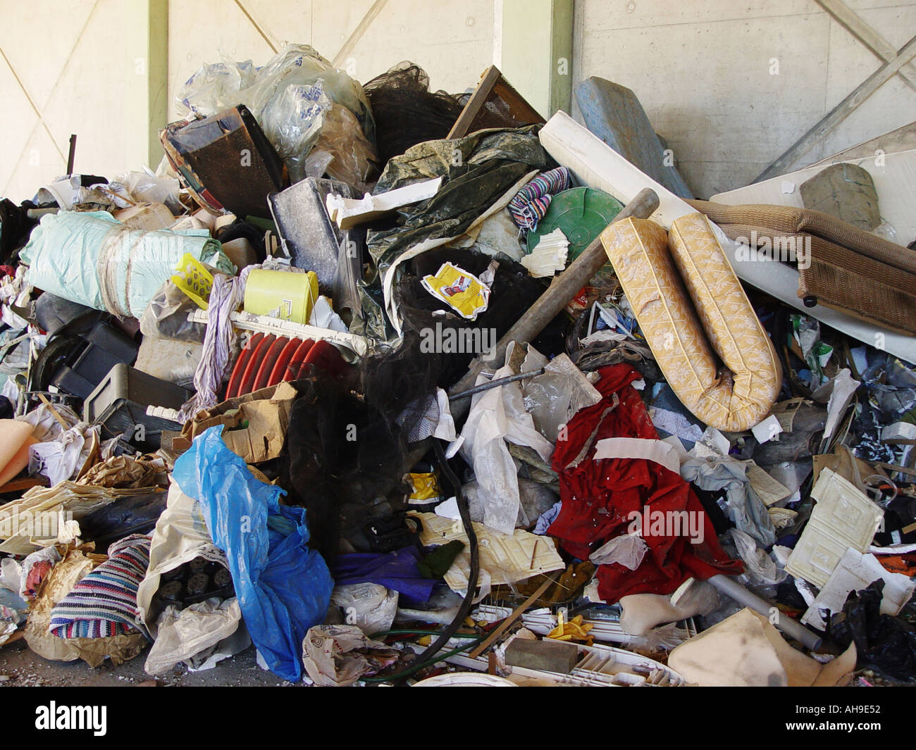 Impressions of a recycling of waste plant and a garbage depot Stock ...