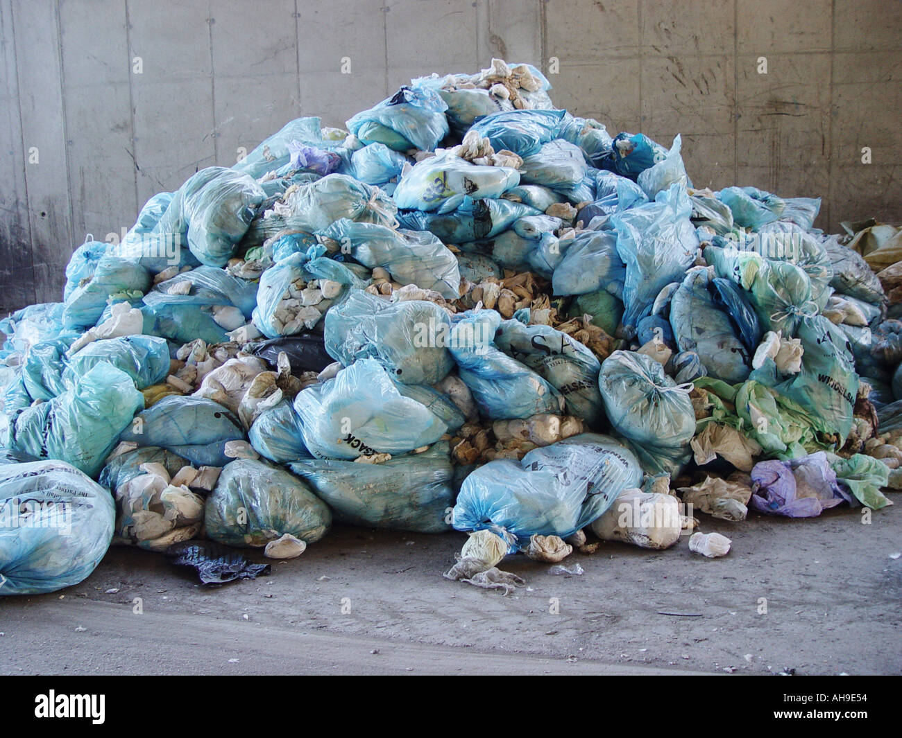 Impressions of a recycling of waste plant and a garbage depot Stock ...