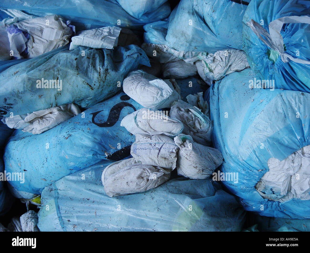 Impressions of a recycling of waste plant and a garbage depot Stock ...