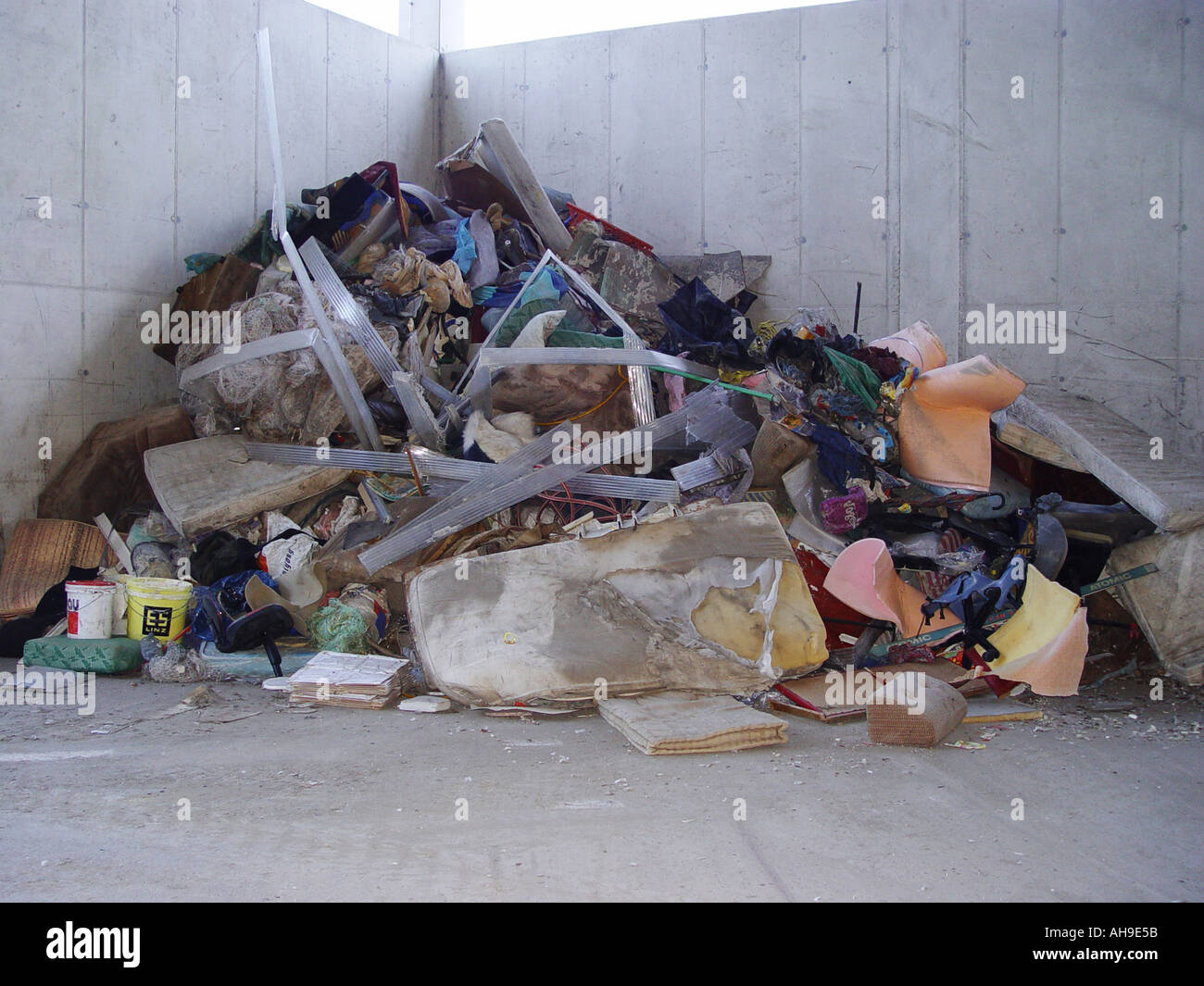 Impressions of a recycling of waste plant and a garbage depot Stock ...