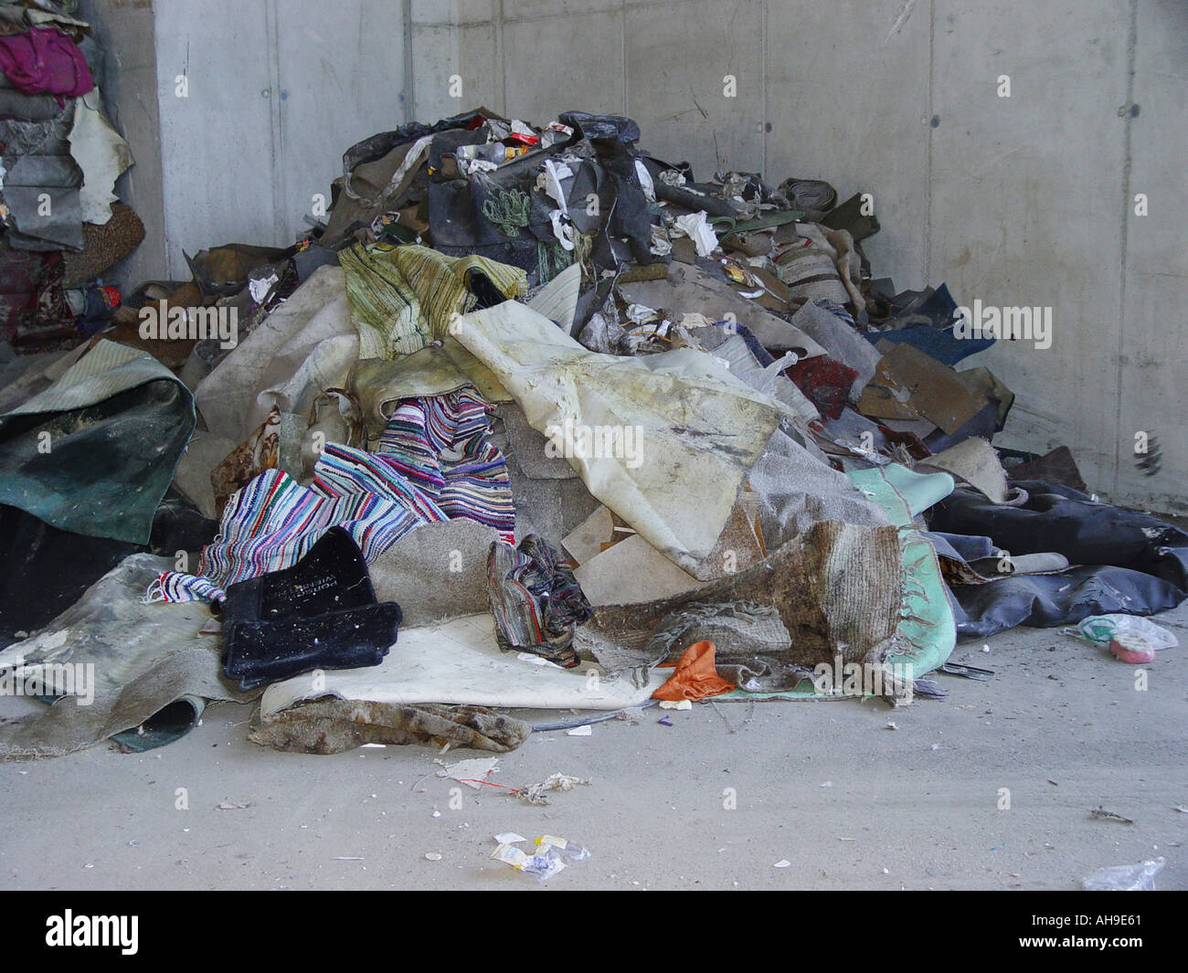 Impressions of a recycling of waste plant and a garbage depot Stock ...