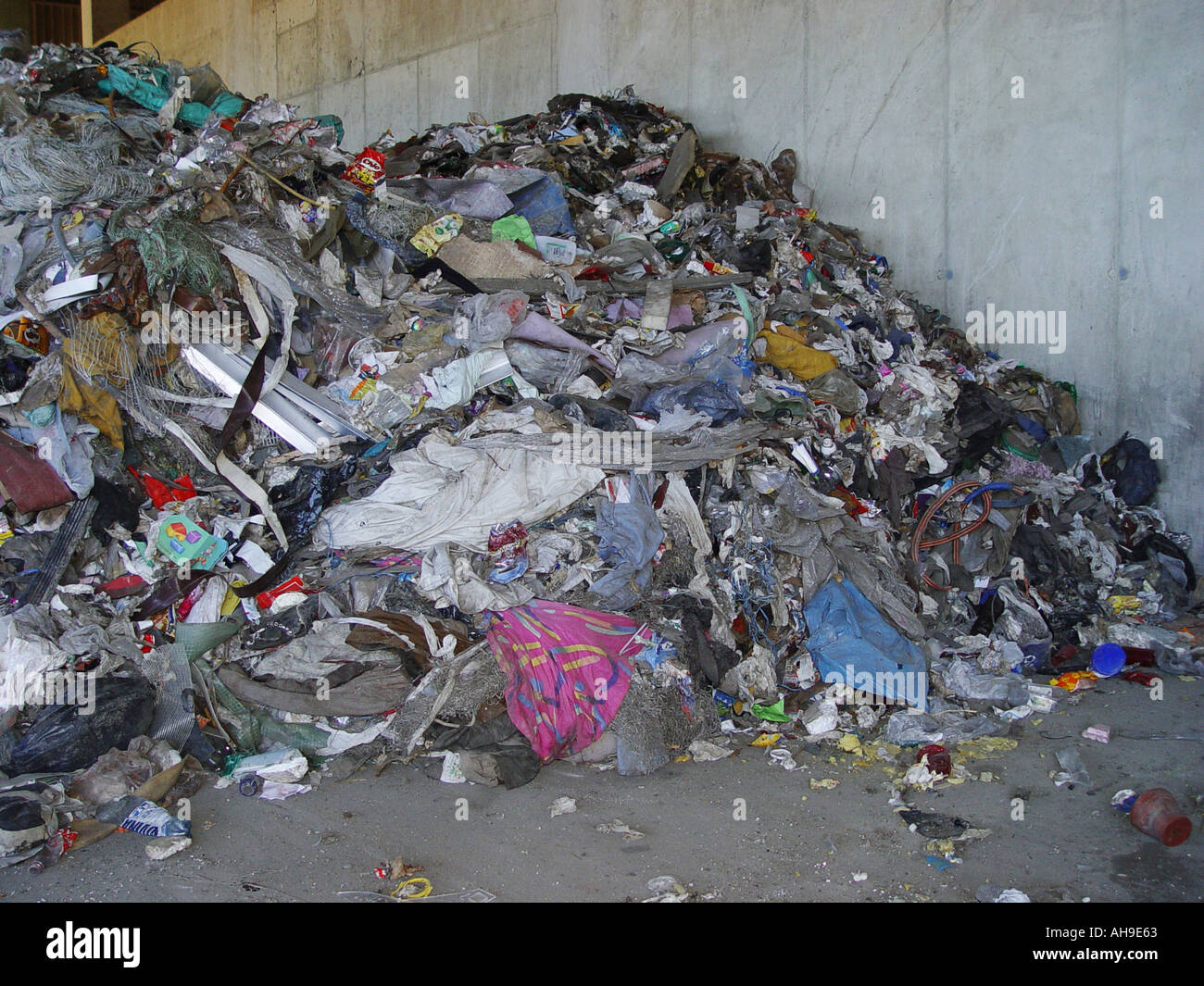 Impressions of a recycling of waste plant and a garbage depot Stock ...