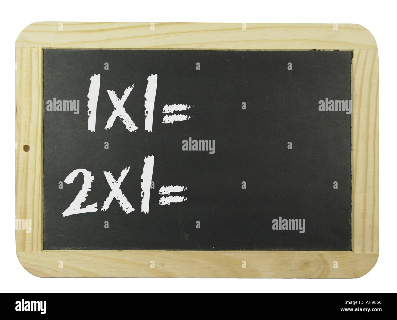 Chalk board with the label 1x1 Symbol for school learning and ...