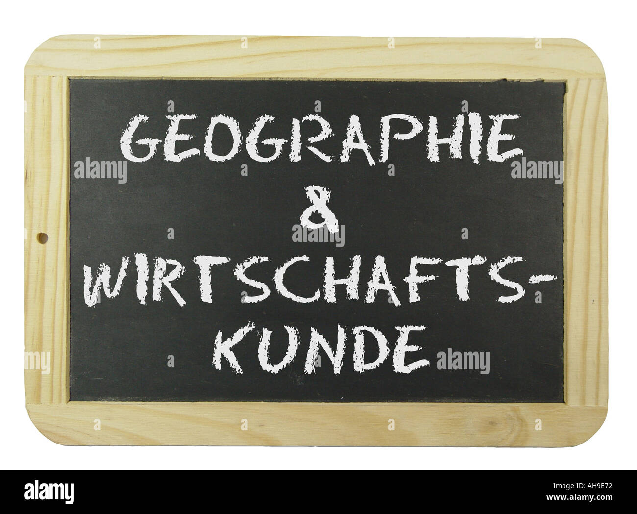Chalk board with the label geography Symbol for school learning and ...