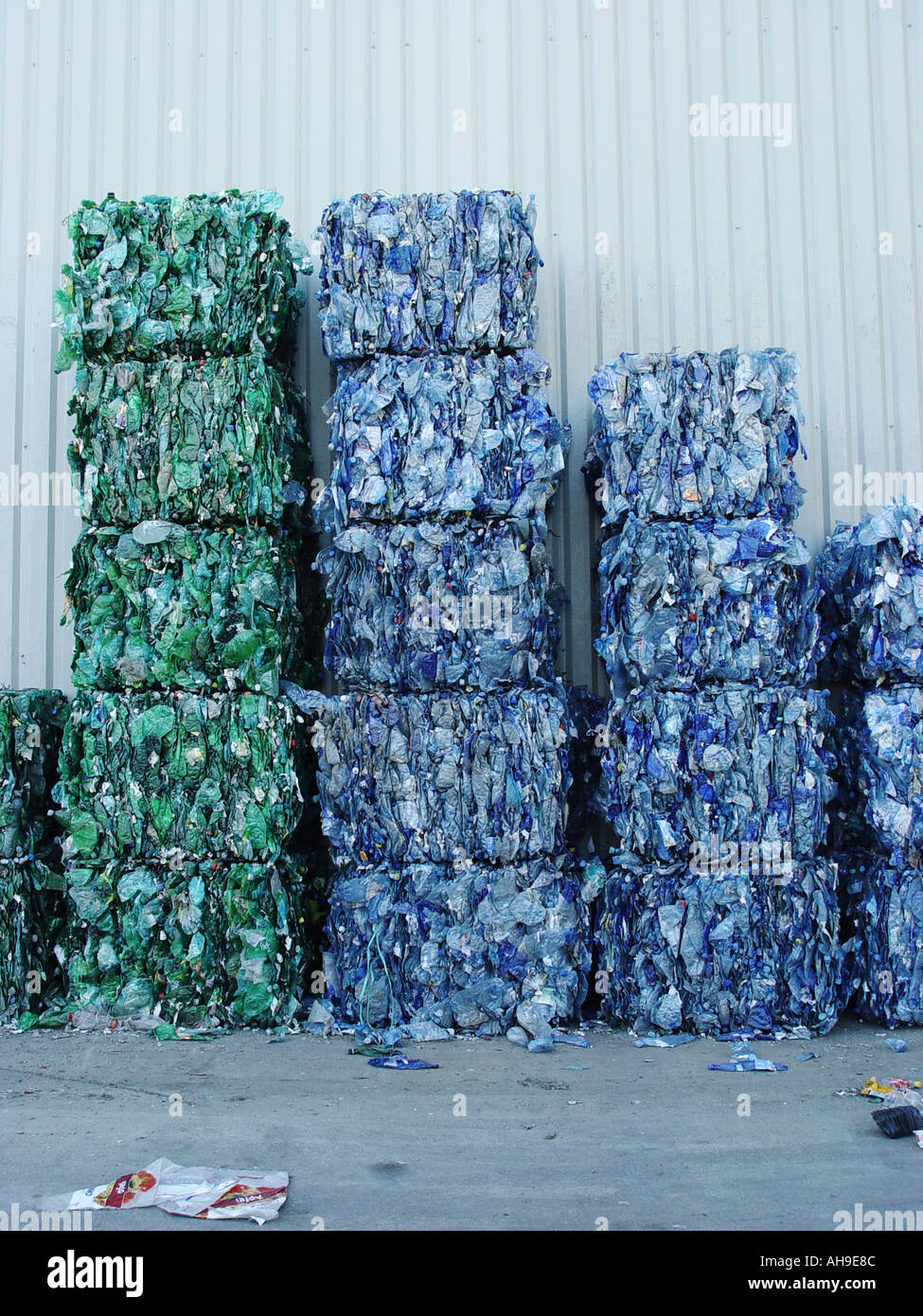 Impressions of a recycling of waste plant and a garbage depot Stock ...