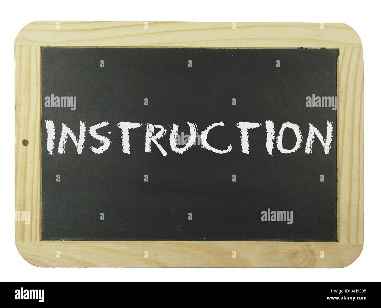 Chalk board with the label Instruction Symbol for school learning and ...