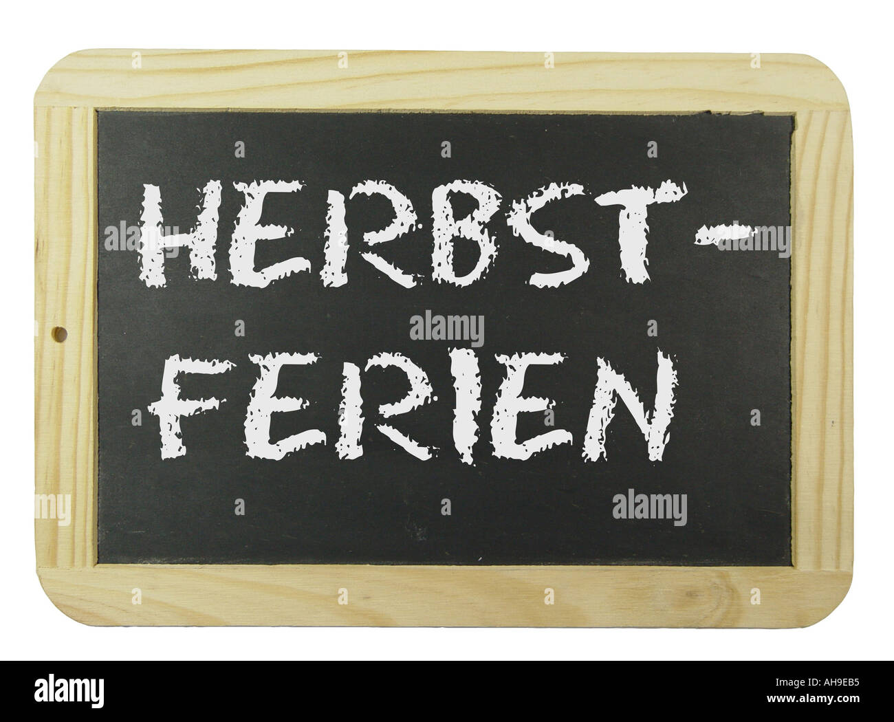 Chalk board with the label autumn break Symbol for school learning and ...