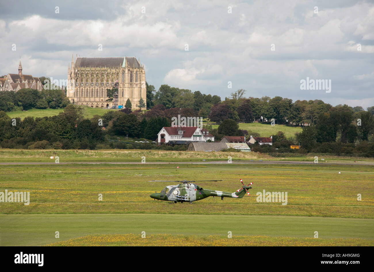 Lynx AH.7 XZ663 helicopter on airfield at Shoreham Airport, Sussex ...