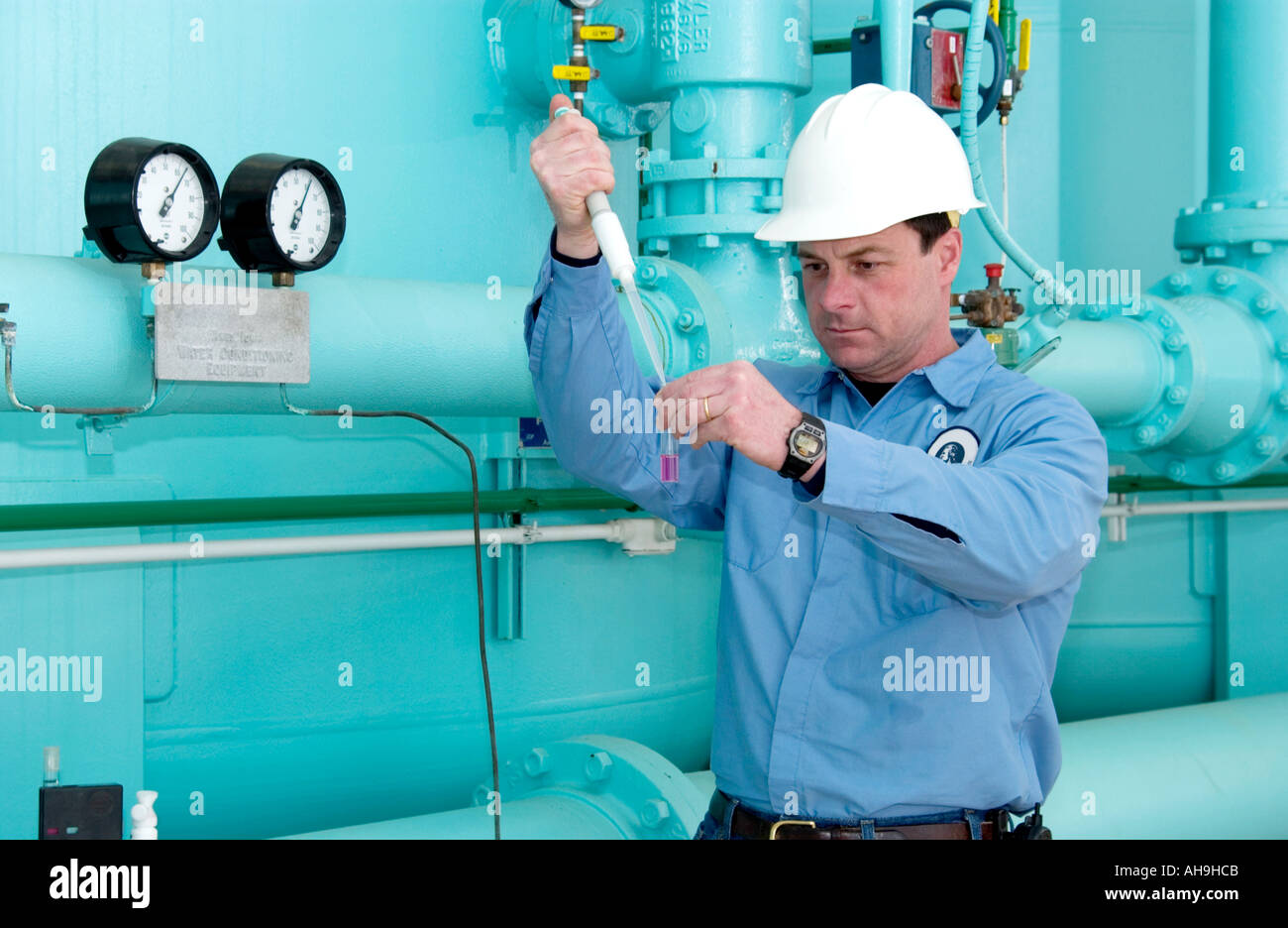 Water Department technician Stock Photo - Alamy