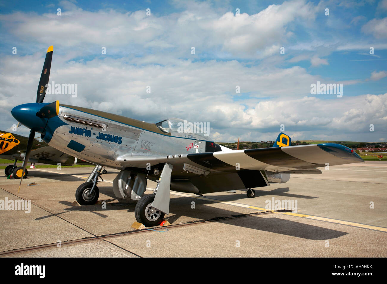 Jumpin' Jacques P-51D-20-NA Mustang warbird on the tarmac at Shoreham ...
