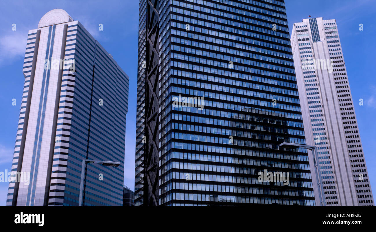 Modern office buildings in the Shinjuku District Tokyo Japan Stock ...