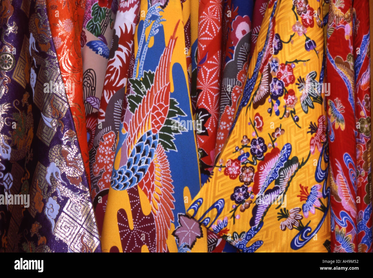 Traditional Okinawan fabrics used in the kimonos worn in Okinawa Stock ...