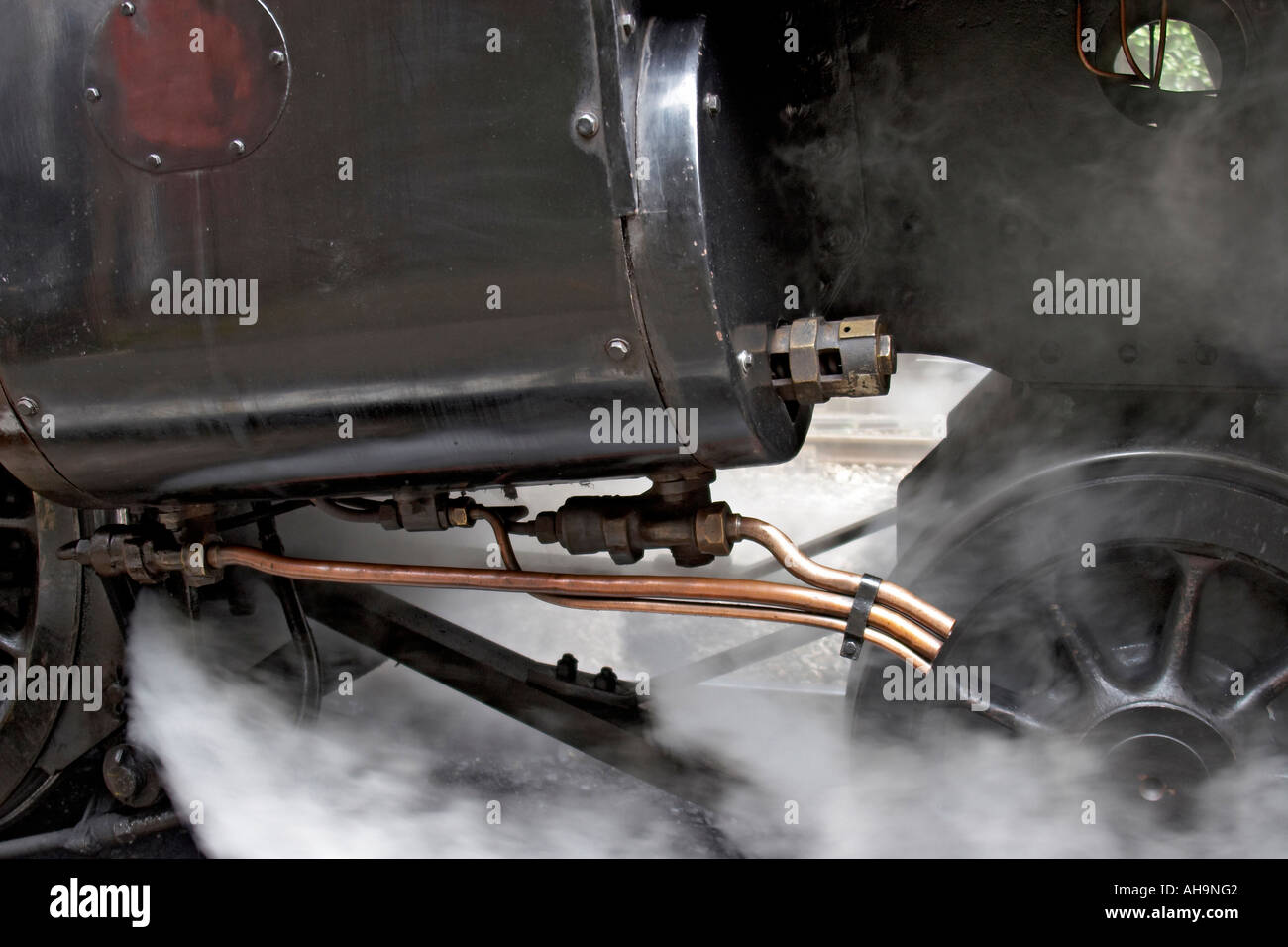 Steam Engine 92203 Black Prince with steam underneath pistons Stock ...