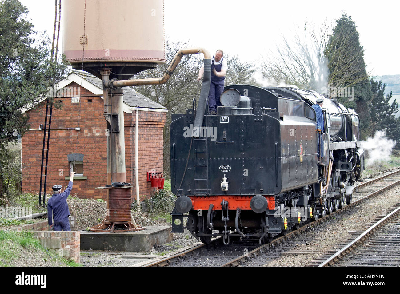 Steam Engine 92203 Black Prince having boiler filled with water at ...