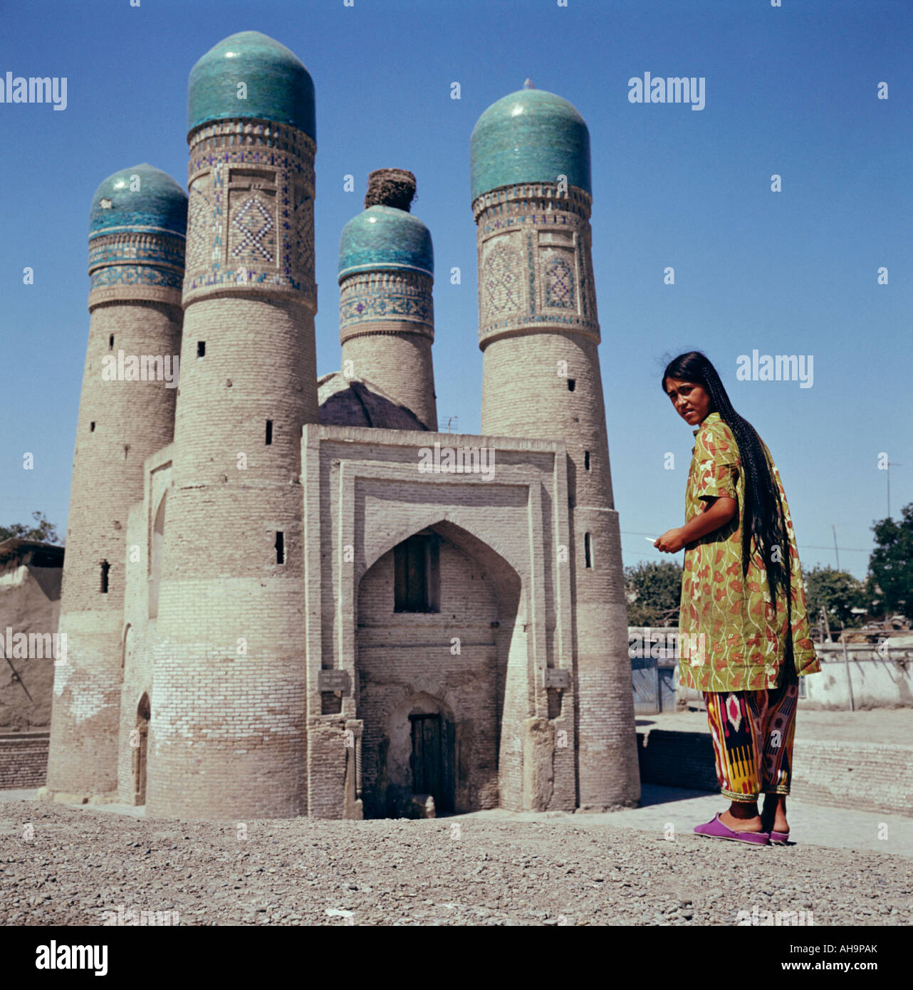 Chor Minor Madrassa, Bukhara, Uzbekistan, Asia Stock Photo - Alamy