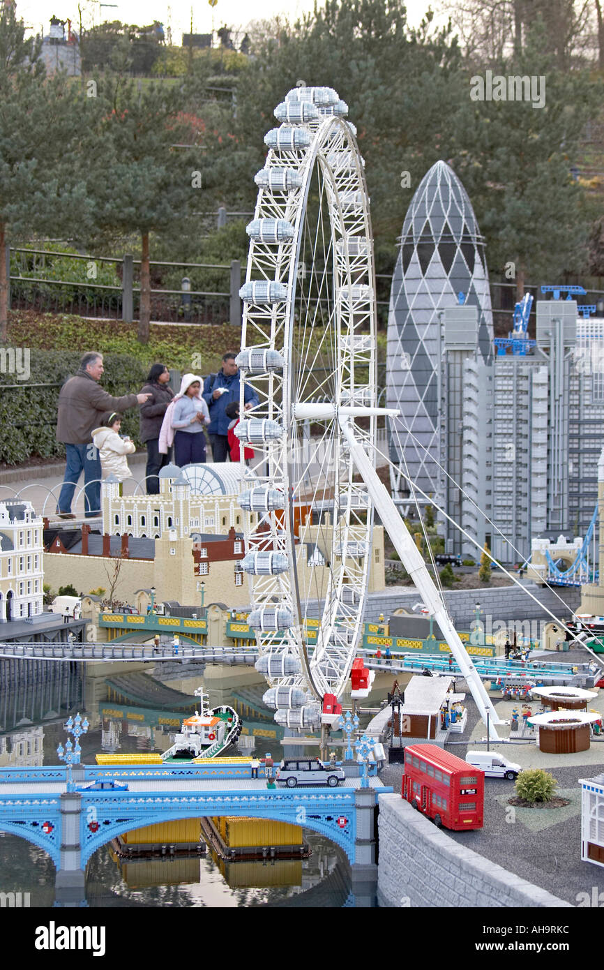 Model of BA London Eye in London area of Miniland in Legoland theme ...