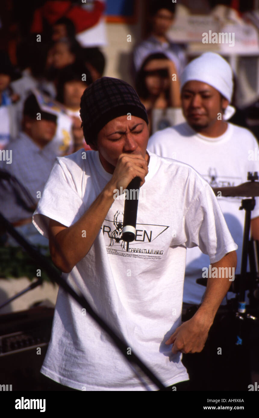 Okinawan man sings at outdoor concert Okinawa Japan Stock Photo - Alamy