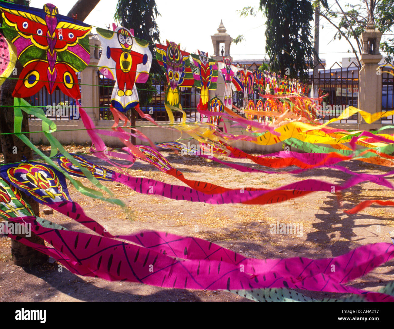 Kite stall at Phra Pathom Chedi Nakhon Pratom Thailand Stock Photo - Alamy