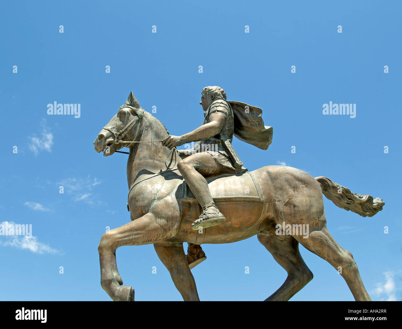 Alexander The Great On Horseback Greek King Statue