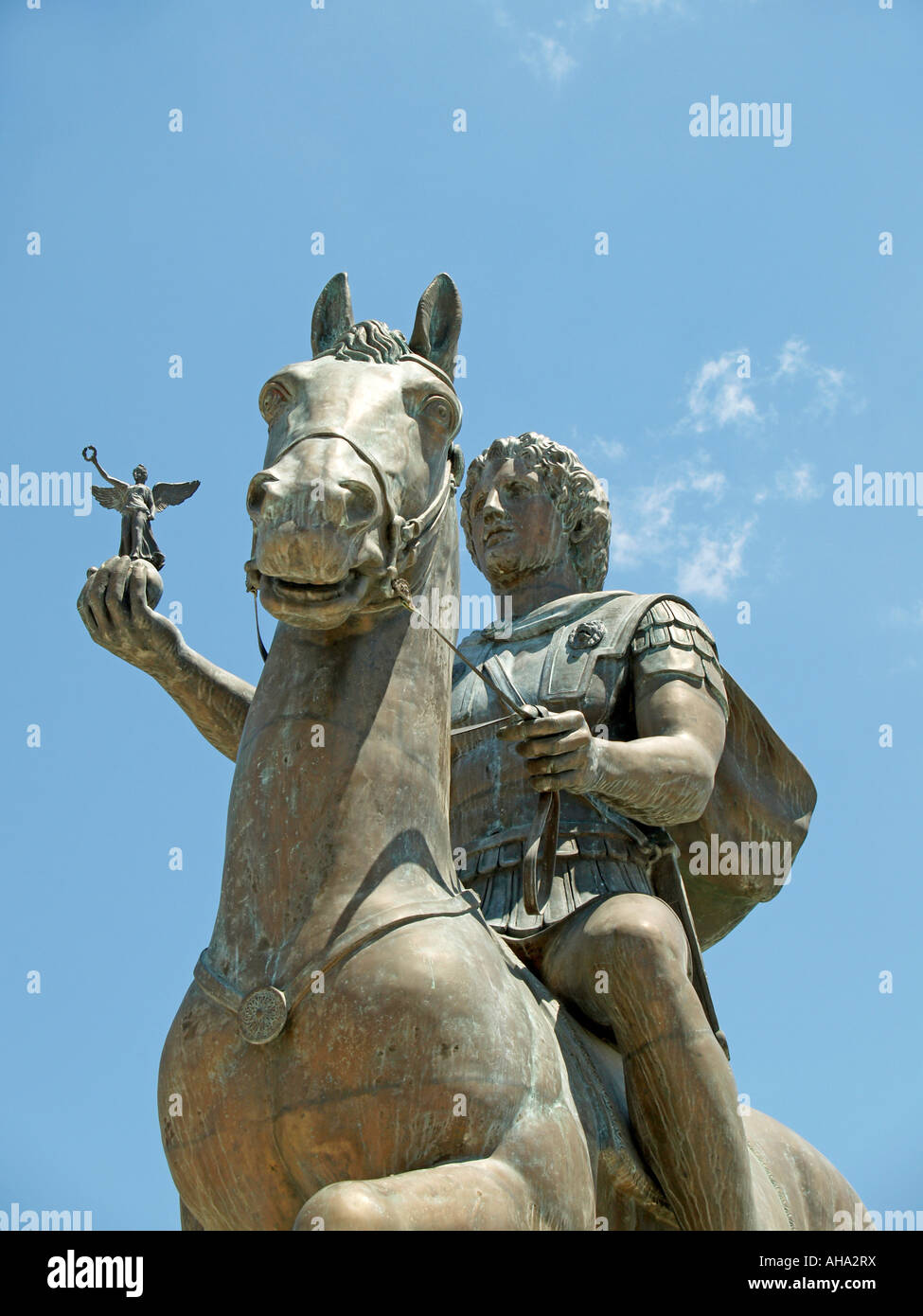 statue of king Alexander the Great in Pella Macedonia Greece Stock ...