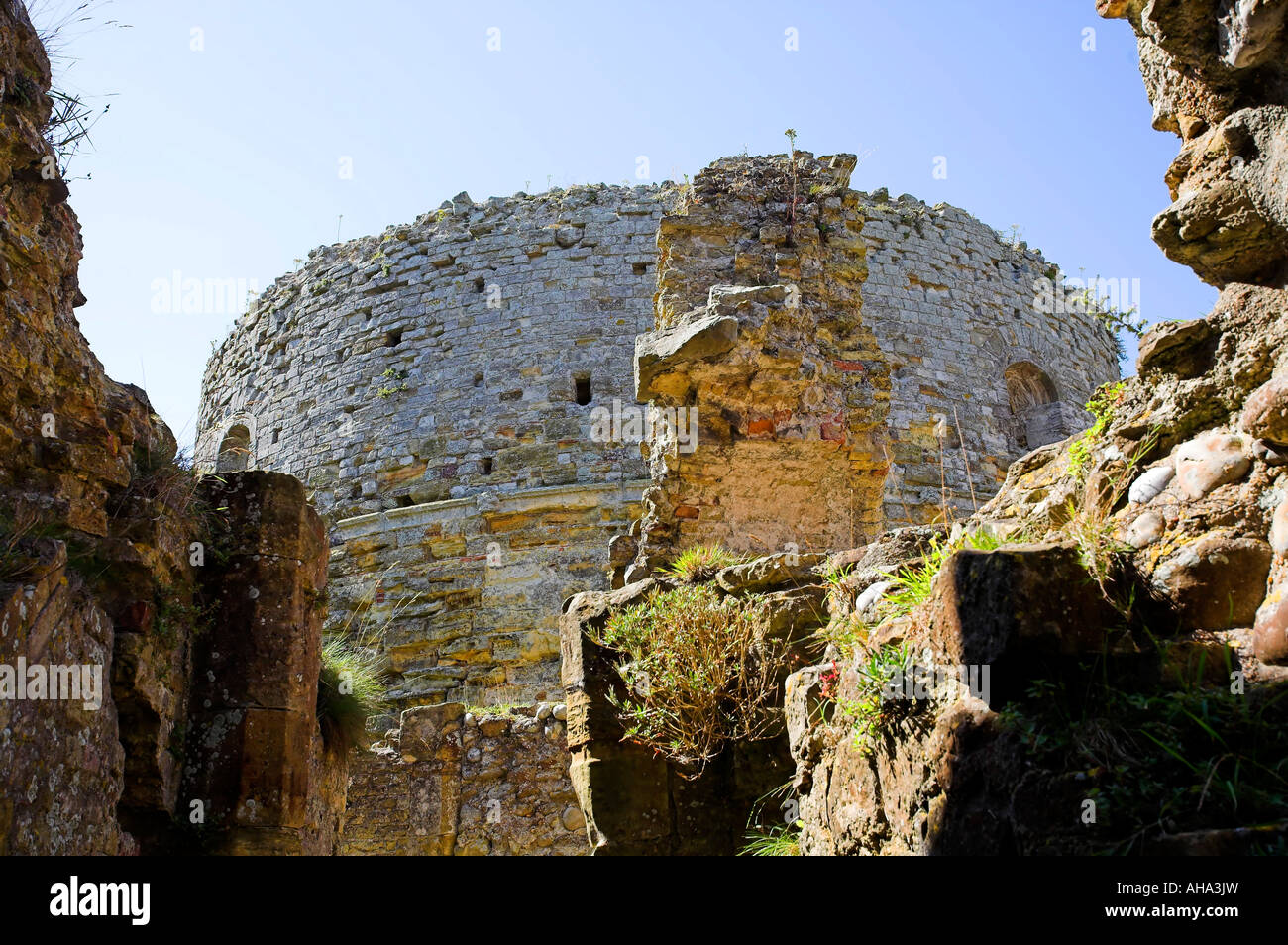 The Keep Camber Castle Rye Sussex England Stock Photo - Alamy