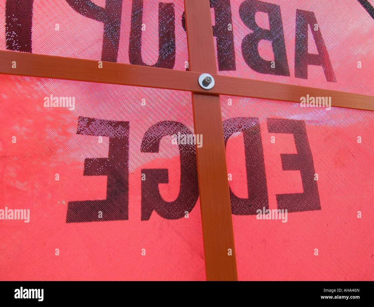 Highway workers warning signs Stock Photo - Alamy