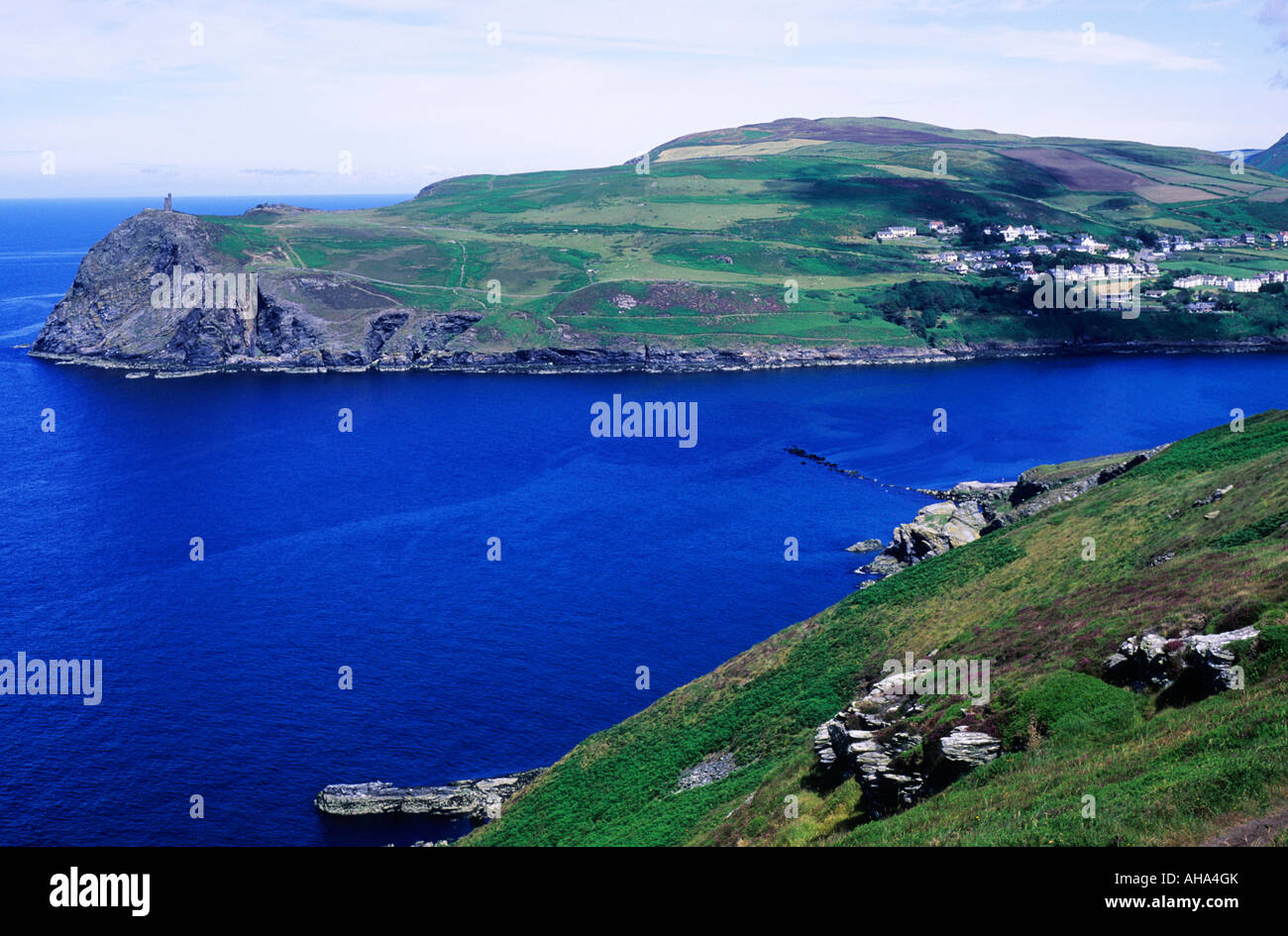 Bradda Head and Port Erin Coastal scenery Isle of Man coast UK ...