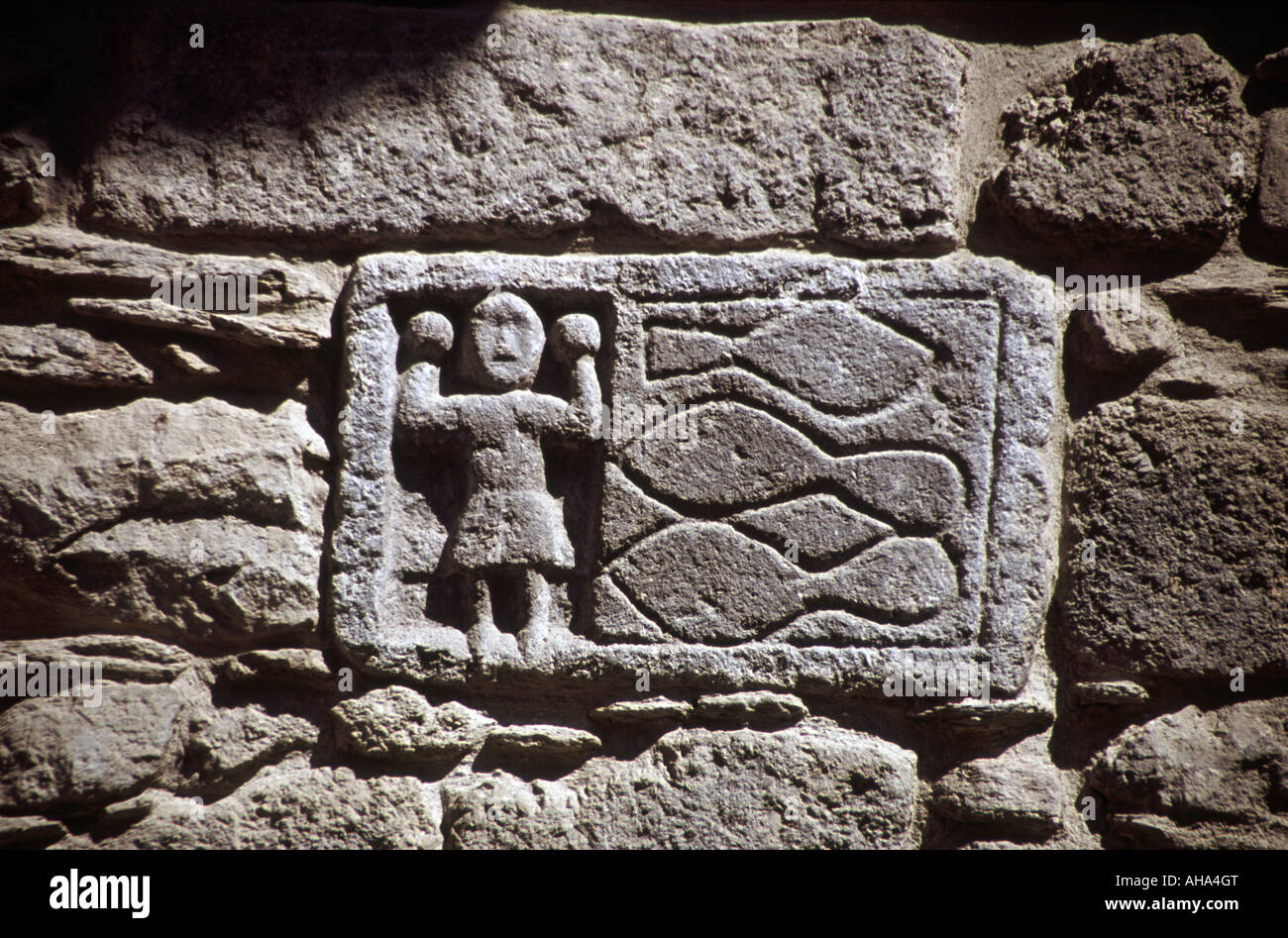 Medieval house sign ancient village of Genolhac Lozere Cevennes ...