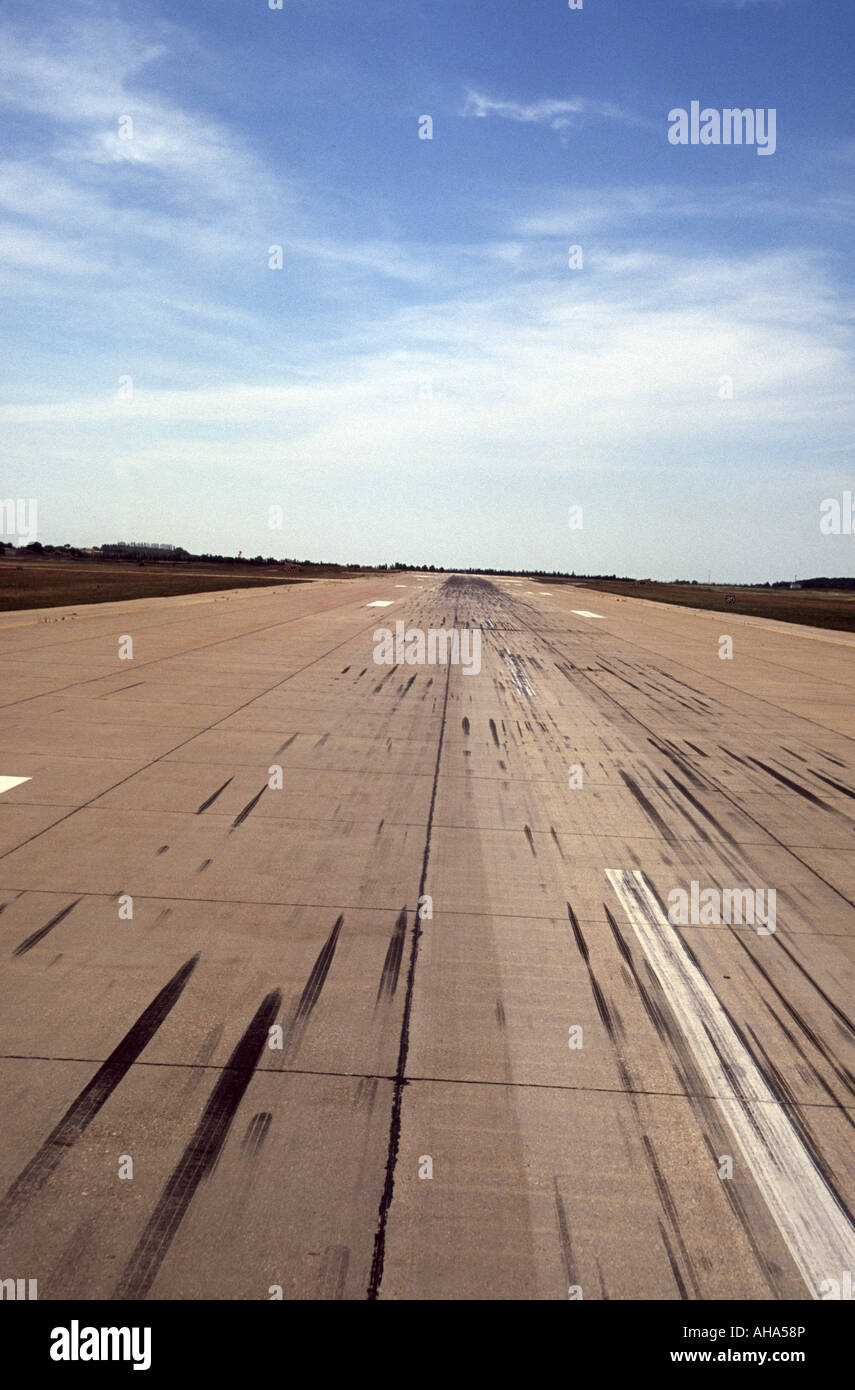 Airport runway on landing, Nimes, France Stock Photo - Alamy