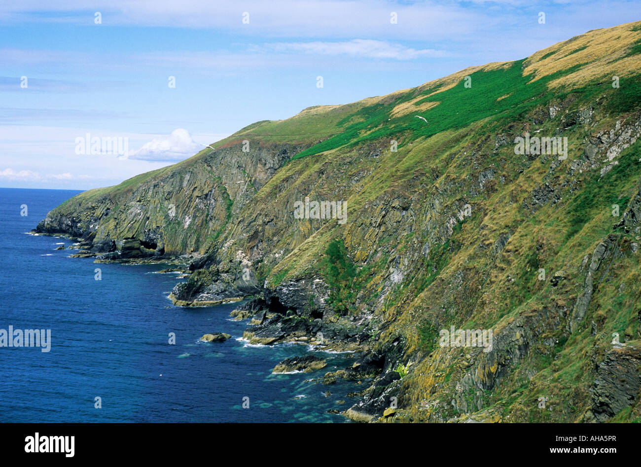 Contrary Head near Peel Isle of Man coastal scenery coast cliffs ...