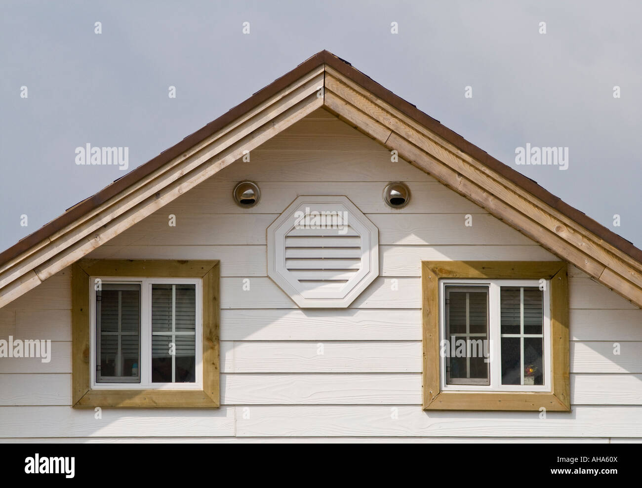 Pediment and Windows Stock Photo - Alamy