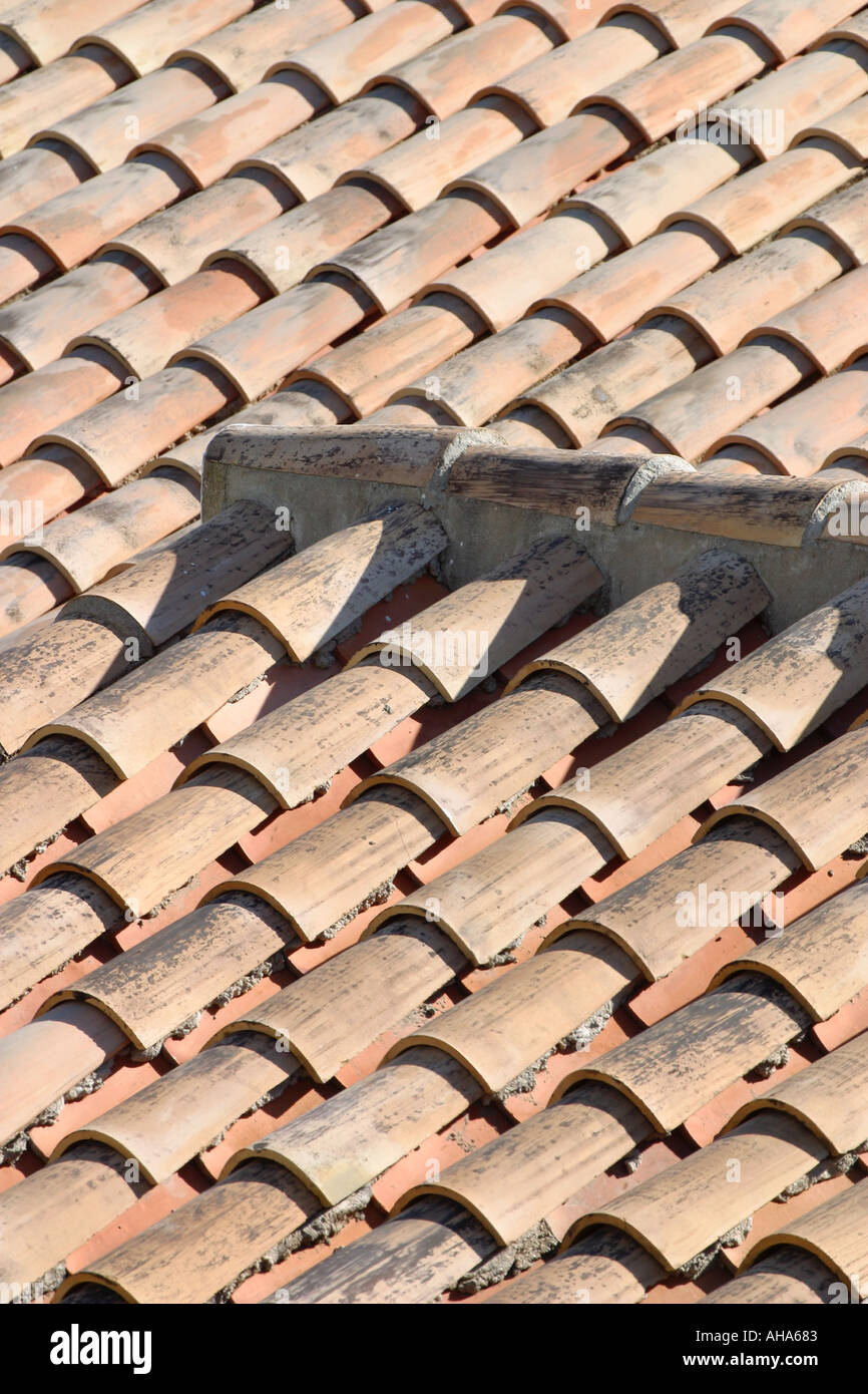 Mediterranean roof tiles Stock Photo - Alamy