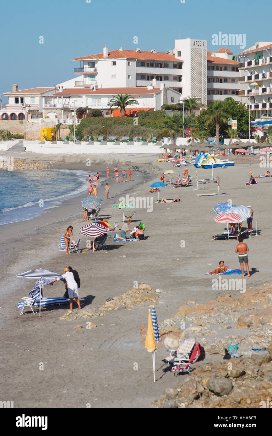 Nerja Costa del Sol Spain Playa Torrecilla Stock Photo - Alamy